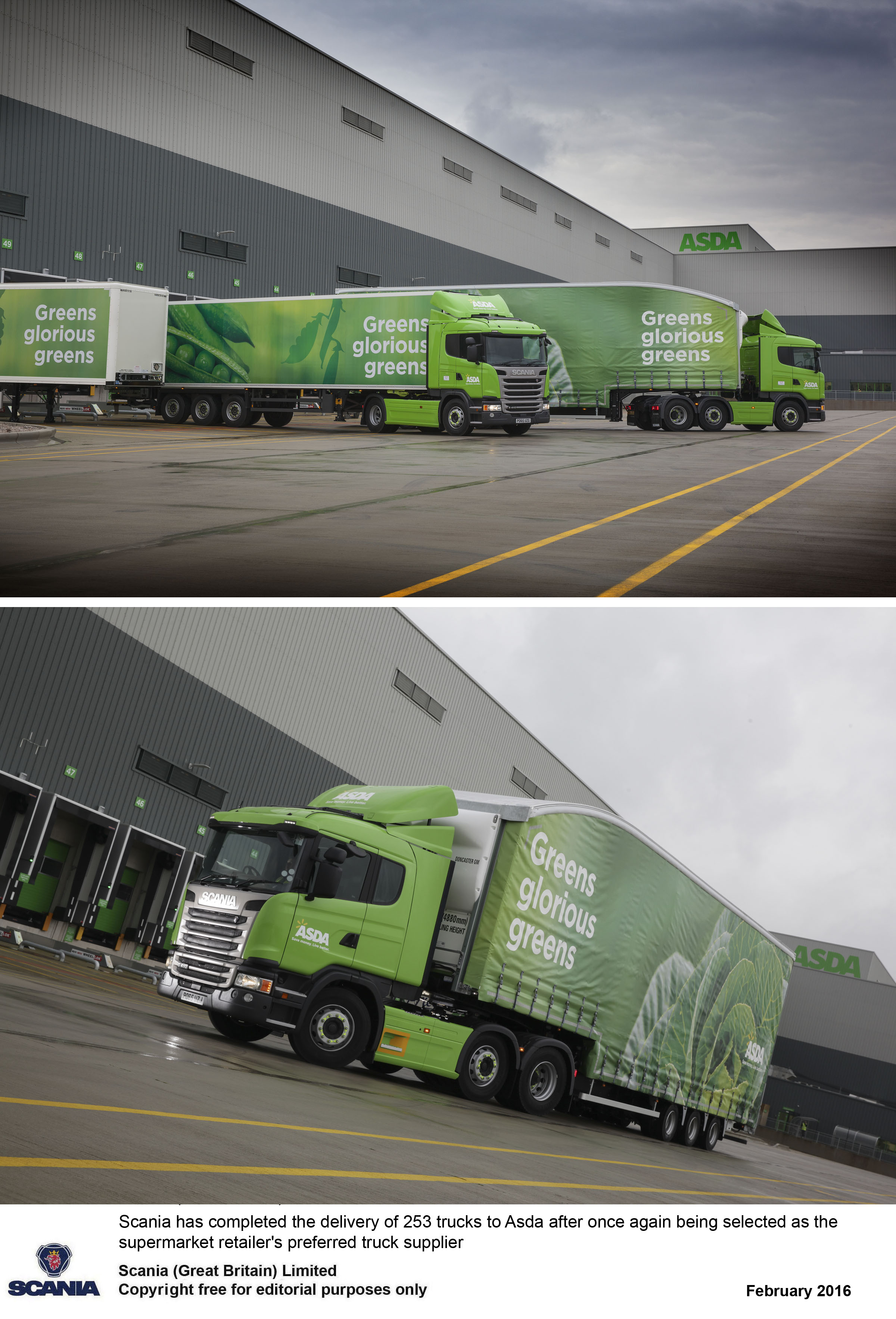Asda re-equip with Scania in a major order for 253 trucks - Keltruck Scania