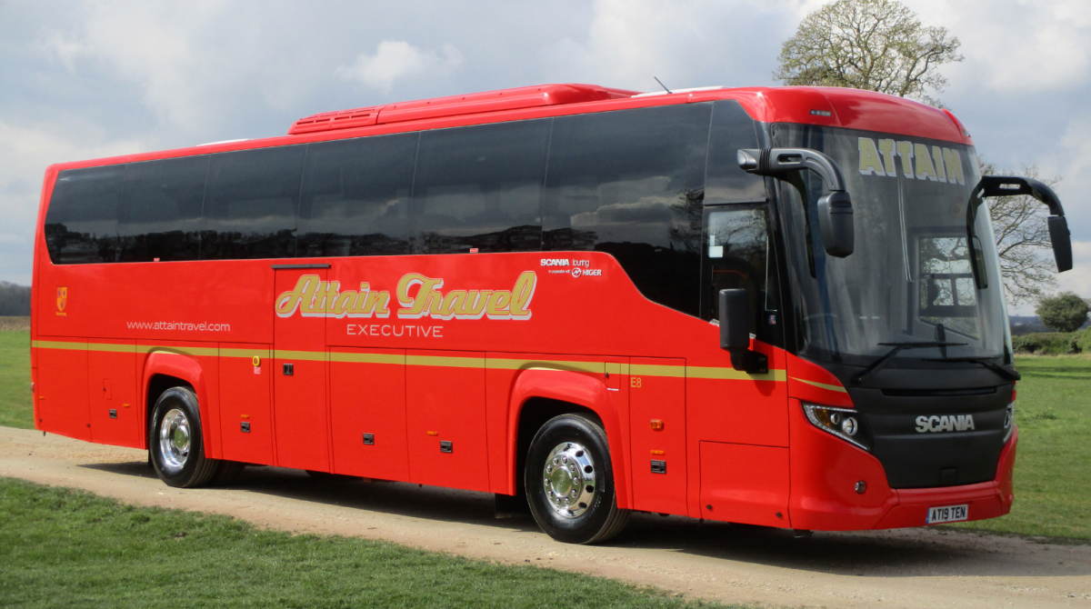 Another Scania Touring for Attain Travel - Keltruck Scania