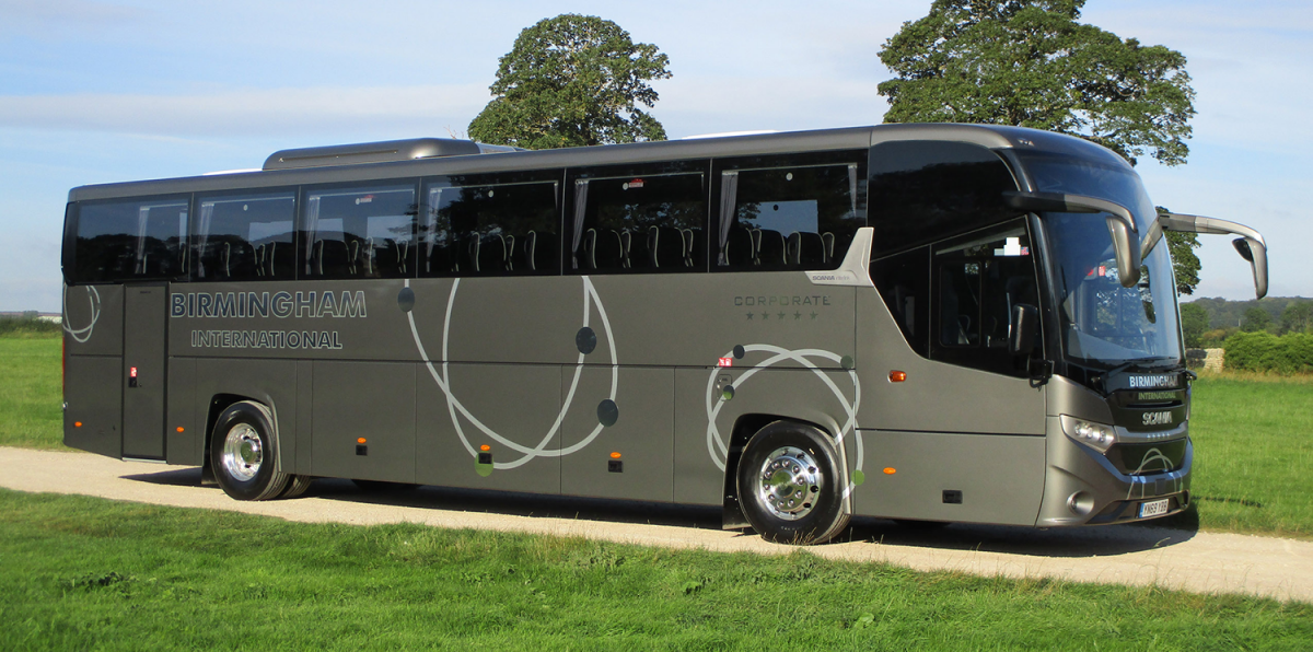 First Scania for Birmingham International Coaches - Keltruck Scania