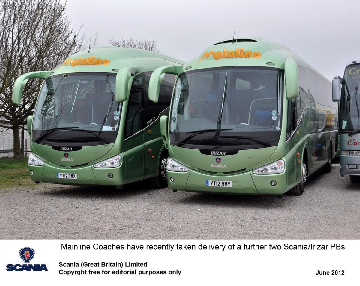 Two more Scania Irizar coaches for Mainline Coaches - Keltruck Scania