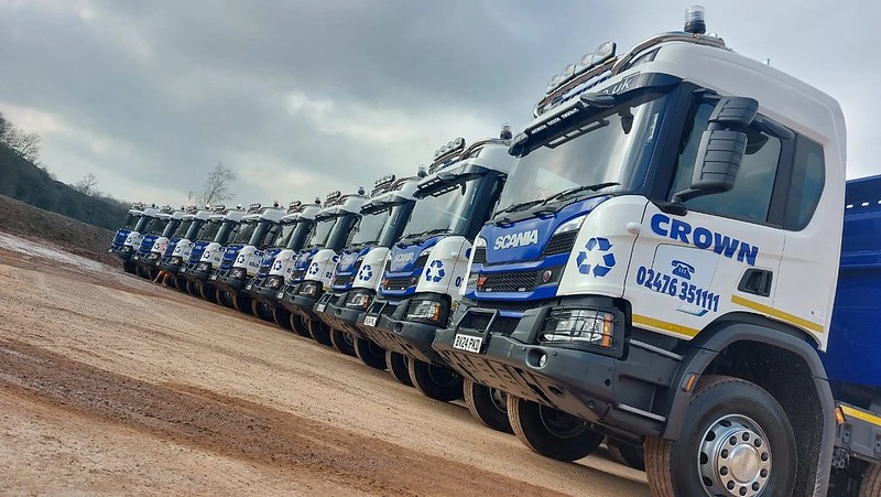 Ten new Scania XT tippers for Crown Waste Management supplied by ...